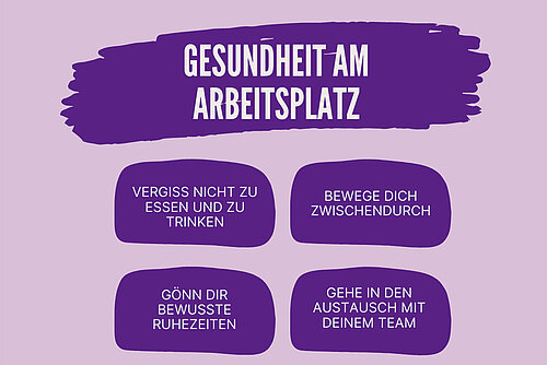 GESUNDHEIT UND WOHLBEFINDEN AM ARBEITSPLATZ